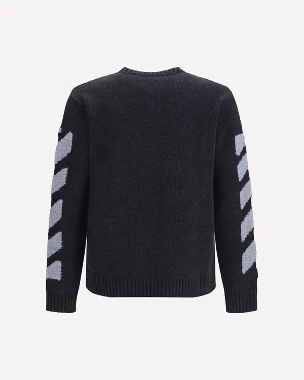 Off-White Diag Fuzzy Crewneck Sweater Ale