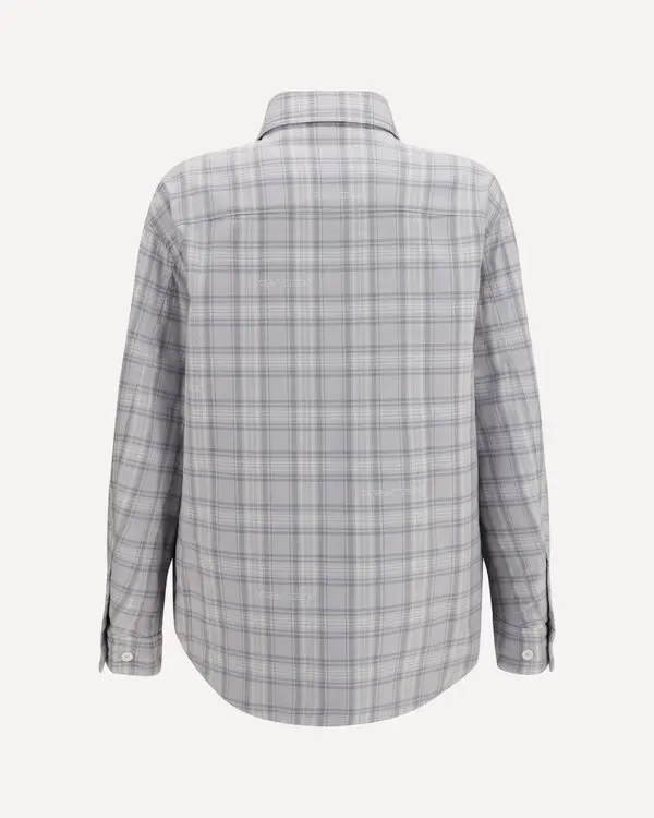 Off-White Padded Checked Shirt Jacket