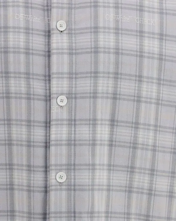 Off-White Padded Checked Shirt Jacket
