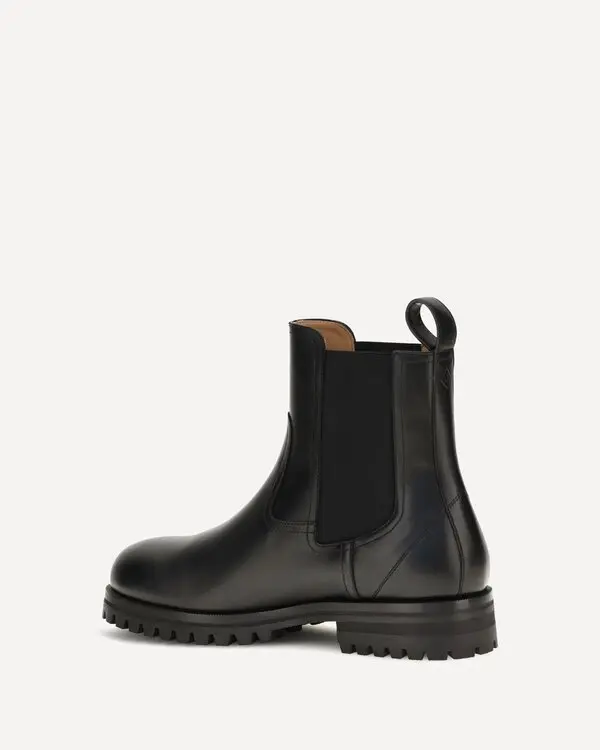 Loro Piana Kent Leather Ankle Boots