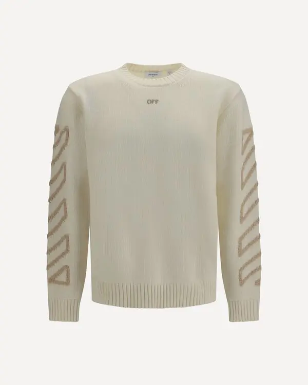 Off-White Arrow Fuzzy Crewneck Sweater