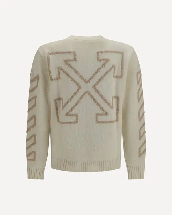 Off-White Arrow Fuzzy Crewneck Sweater