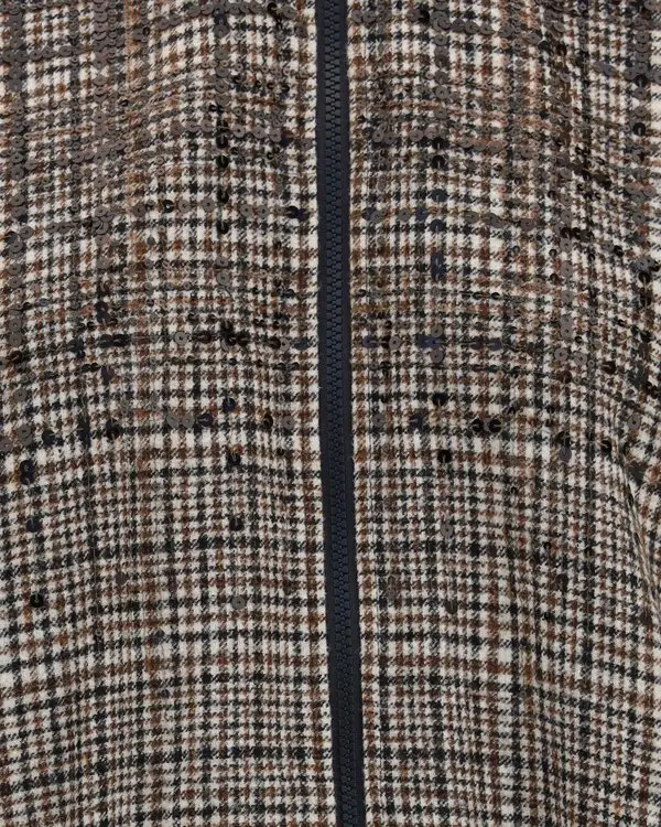 Brunello Cucinelli Padded Jacket With Sequin Details - Beige