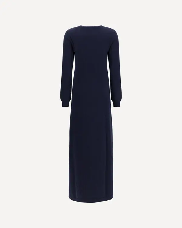Malo Long Cashmere Crewneck Dress