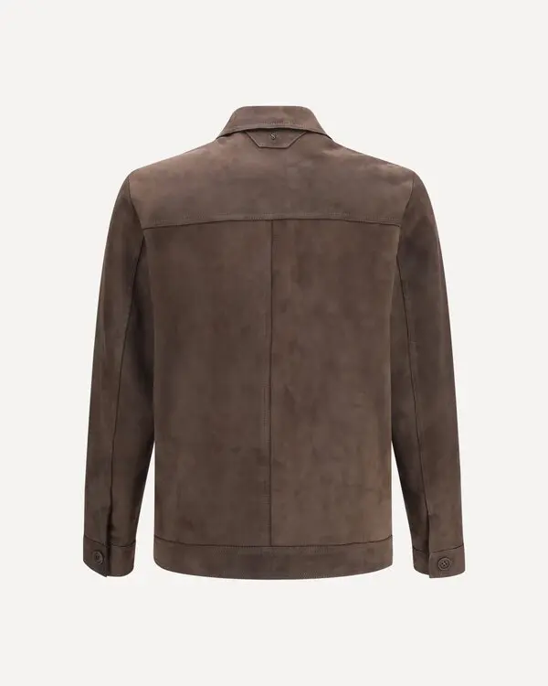 SALVATORE SANTORO Sheepskin Leather Jacket With Button Closure