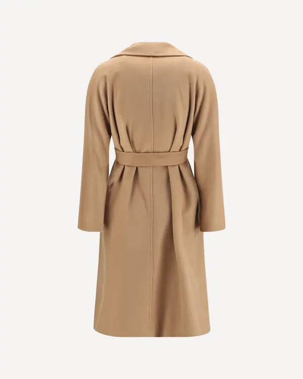 Max Mara Peak Lapel Wool Coat - Beige