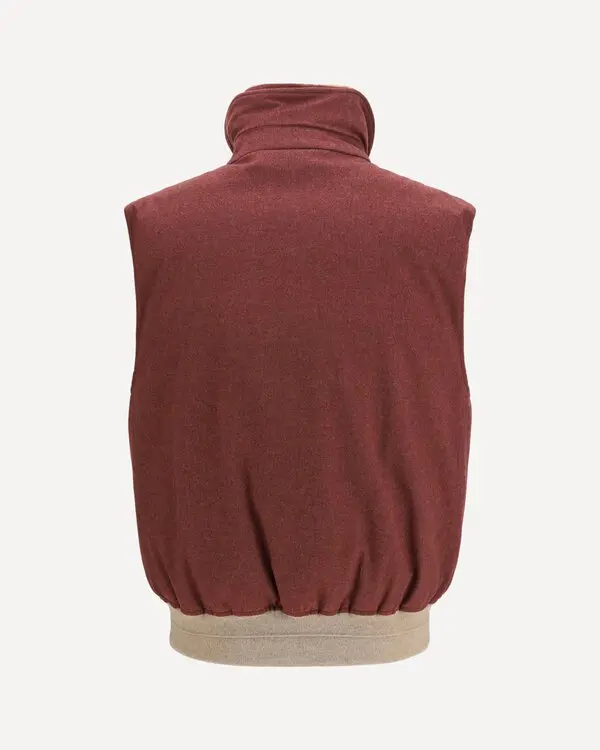 Brunello Cucinelli Wool Padded Vest Ale