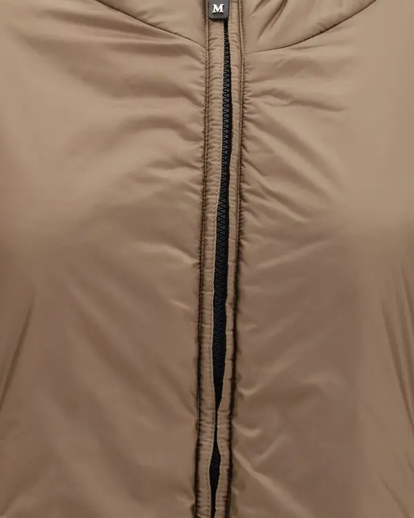 Max Mara Padded Vest With Hood - Brown