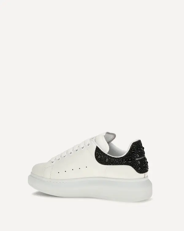 Alexander McQueen Oversized Sneakers With Suede Heel And Crystal Details