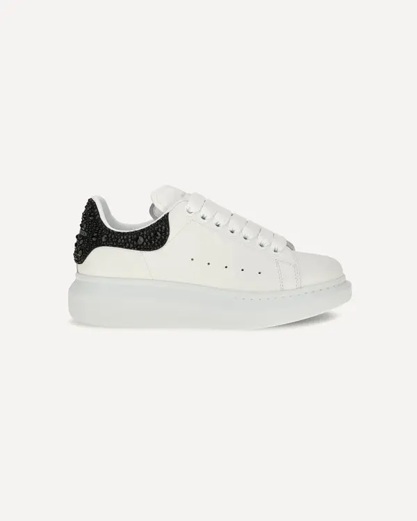 Alexander McQueen Oversized Sneakers With Suede Heel And Crystal Details