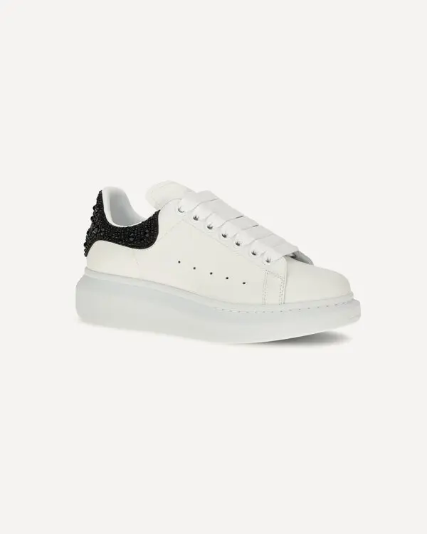 Alexander McQueen Oversized Sneakers With Suede Heel And Crystal Details