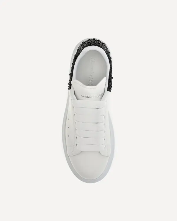 Alexander McQueen Oversized Sneakers With Suede Heel And Crystal Details