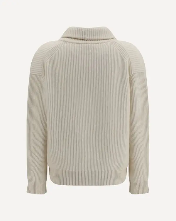 FORTE_FORTE Wool And Cashmere Ribbed Cardigan