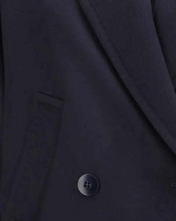 Max Mara Double Breasted Wool Drap Coat