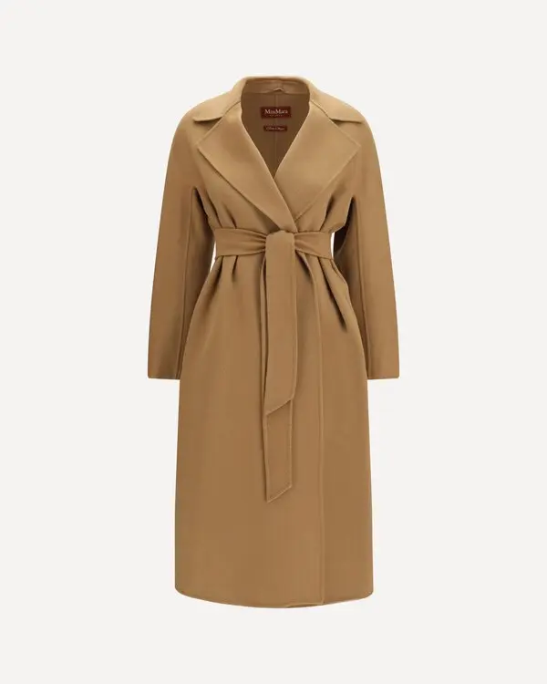 Max Mara Long Robe Coat In Wool, Cashmere And Silk