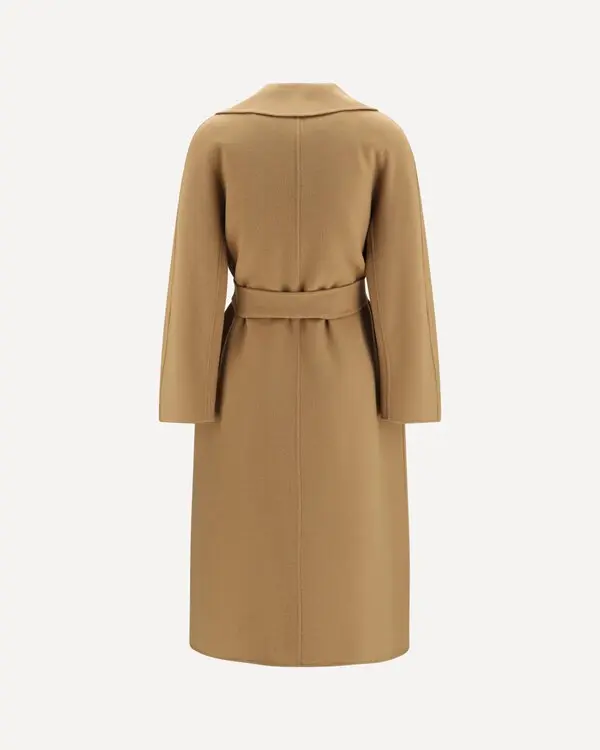 Max Mara Long Robe Coat In Wool, Cashmere And Silk