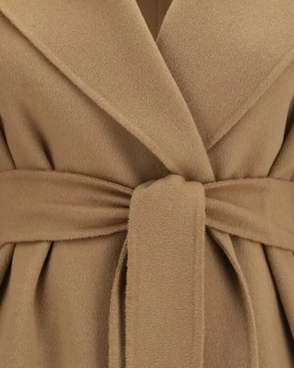 Max Mara Long Robe Coat In Wool, Cashmere And Silk