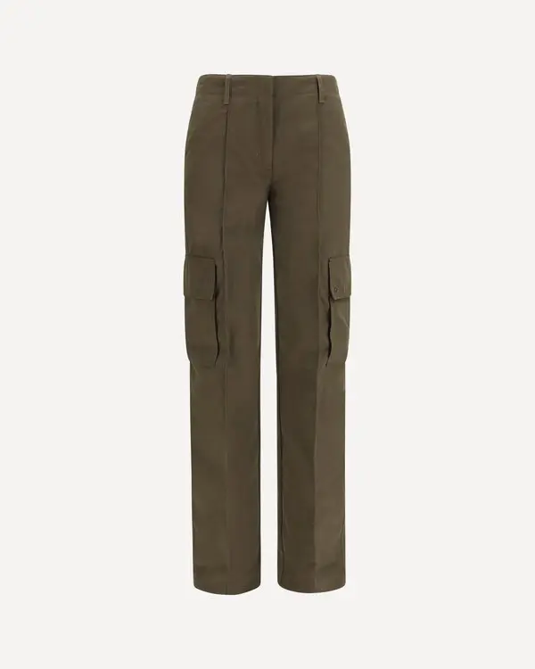 Burberry Gabardine Cargo Pants - Green