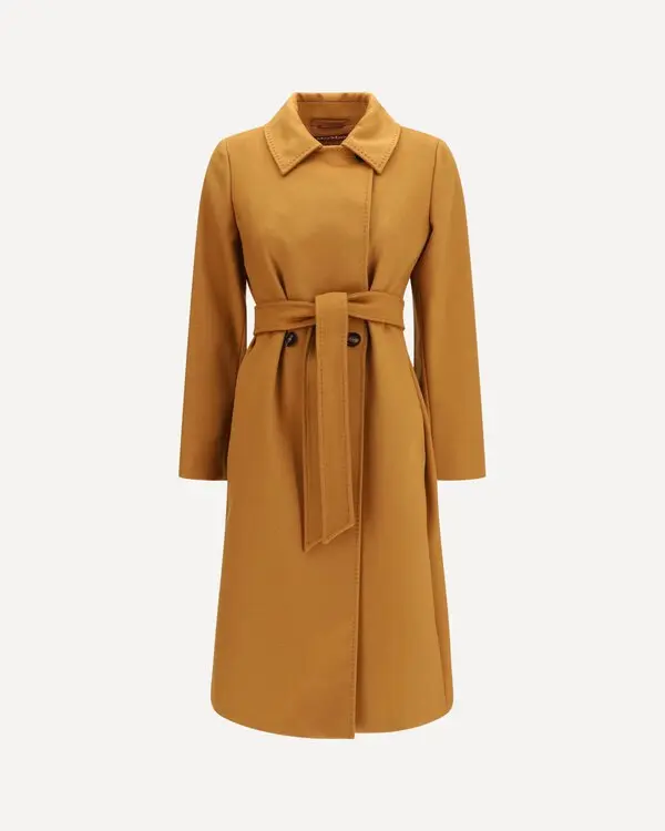 Max Mara Double Breasted Wool Coat - Beige