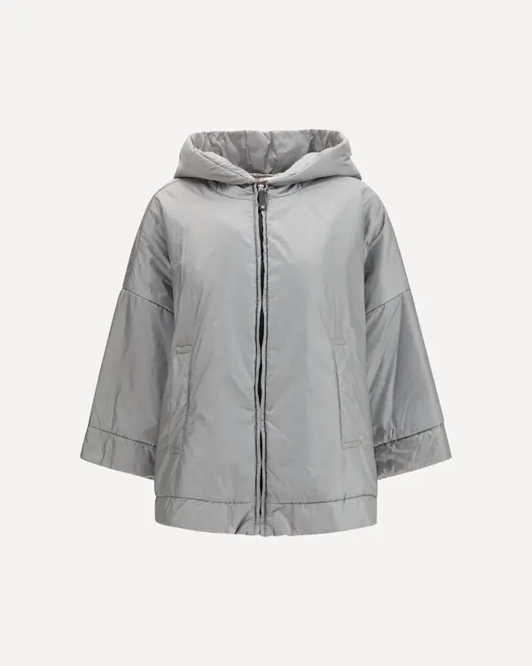 Max Mara Hooded Water-repellent Canvas Jacket - Grey