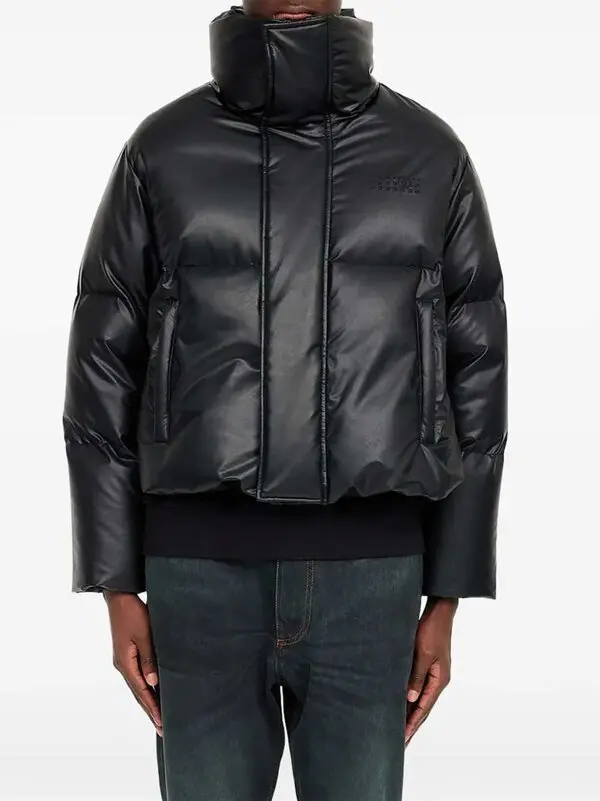 MAISON MARGIELA Padded Leather-effect Cropped Jacket