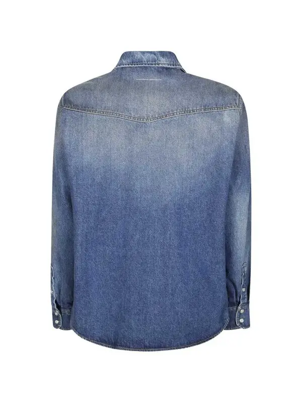 MAISON MARGIELA Logo-print Denim Overshirt