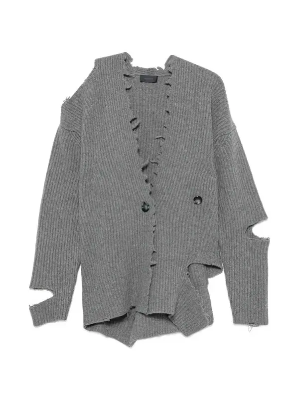 HAIKURE Distressed-effect Cardigan