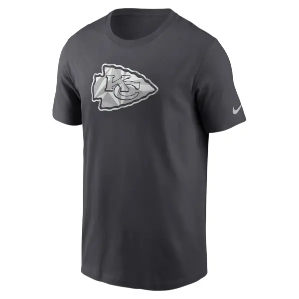 Nike Kansas City Chiefs Fractal Logo Nfl T-shirt - Grey