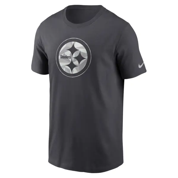Nike Pittsburgh Steelers Fractal Logo Nfl T-shirt - Grey