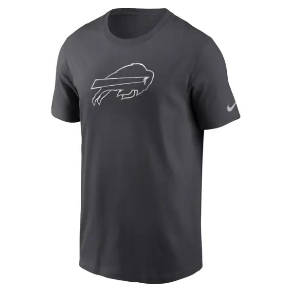 Nike Buffalo Bills Fractal Logo Nfl T-shirt - Grey