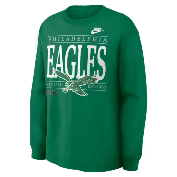 Nike Philadelphia Eagles Rewind Max90 Nfl Long-sleeve T-shirt - Green