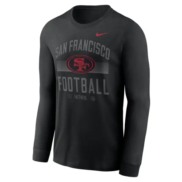 Nike San Francisco 49ers Essential Dri-fit Nfl Long-sleeve T-shirt - Black