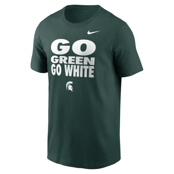 Nike Michigan State Sideline Slogan Dri-fit College Long-sleeve T-shirt - Green