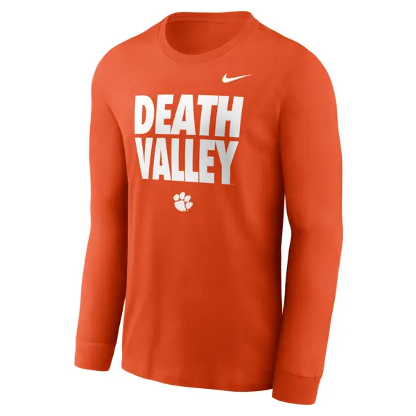 Nike Clemson Sideline Slogan Dri-fit College Long-sleeve T-shirt - Orange