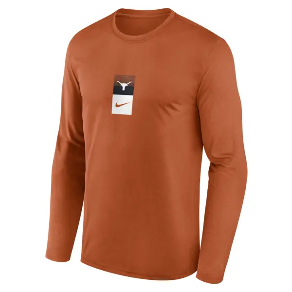 Nike Texas Longhorns Dri-fit College Long-sleeve T-shirt - Orange