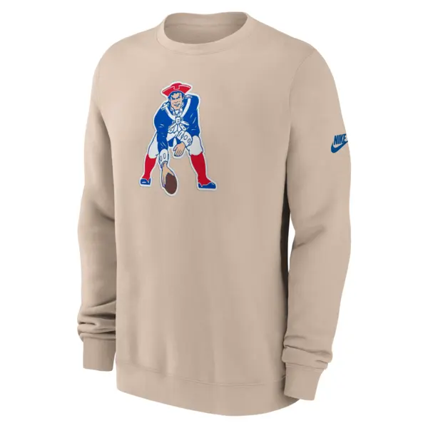 Nike New England Patriots Rewind Club Nfl Pullover Crew - Brown