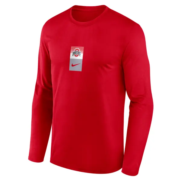 Nike Ohio State Primetime Stack Legend Dri-fit College Long-sleeve T-shirt - Red