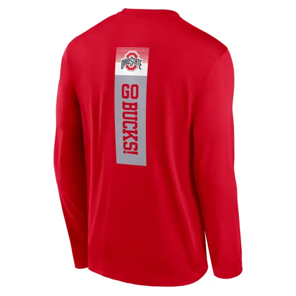 Nike Ohio State Buckeyes Long Sleeve Dri-fit T-shirt - Red