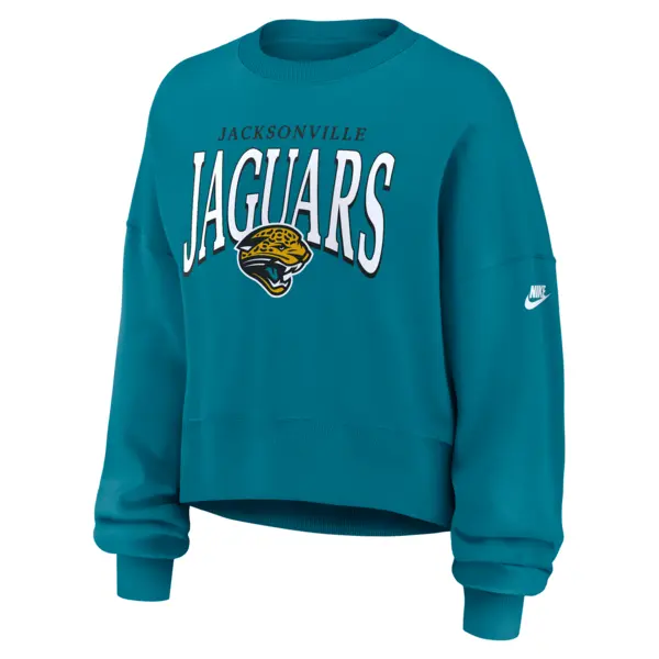 Nike Jacksonville Jaguars Rewind Phoenix Oversized Pullover Crew - Green