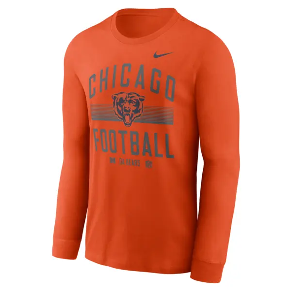 Nike Chicago Bears Essential Dri-fit Nfl Long-sleeve T-shirt - Orange