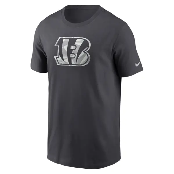 Nike Cincinnati Bengals Fractal Logo Nfl T-shirt - Grey