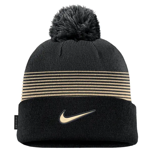 Nike Wake Forest Sideline Peak College Cuffed Pom Beanie