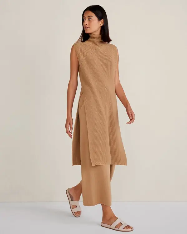 HAVEN WELL WITHIN Organic Cotton Mixed Rib Tunic - Anise