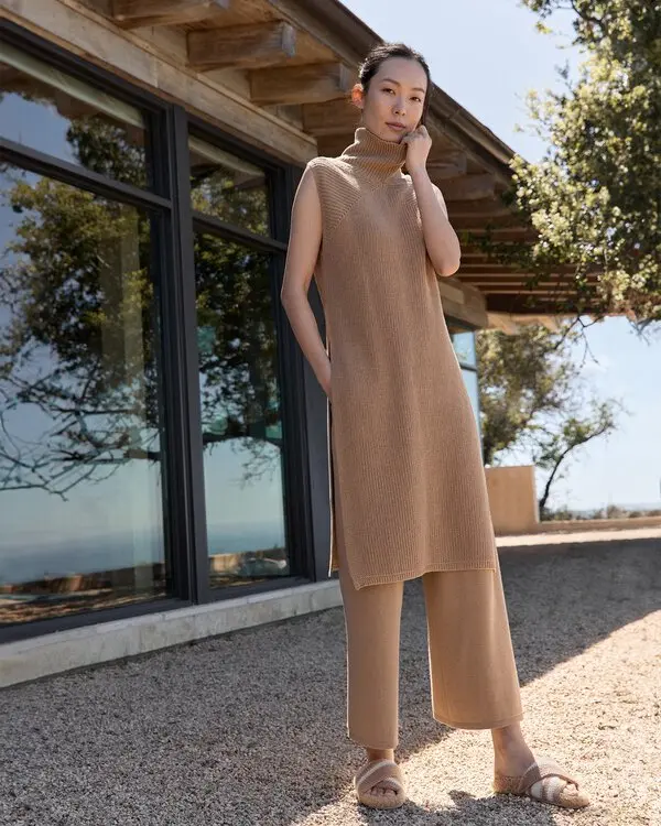 HAVEN WELL WITHIN Organic Cotton Mixed Rib Tunic