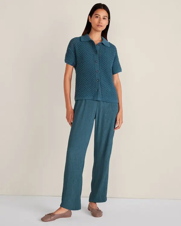 HAVEN WELL WITHIN Organic Cotton Knot Stitch Cardigan