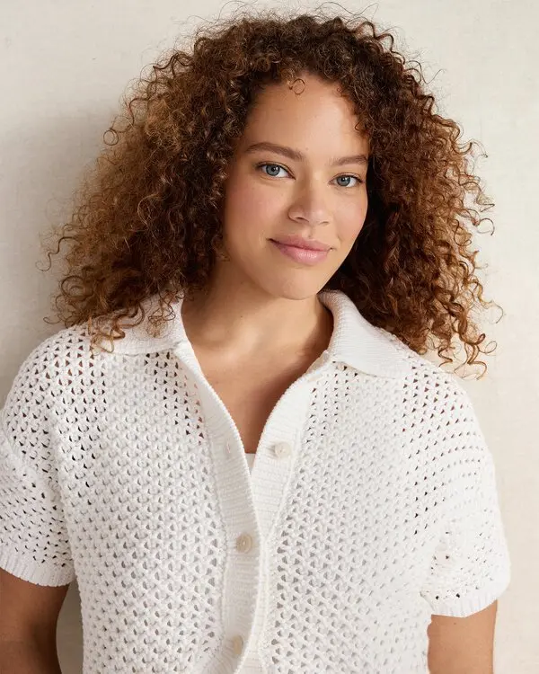 HAVEN WELL WITHIN Organic Cotton Knot Stitch Cardigan