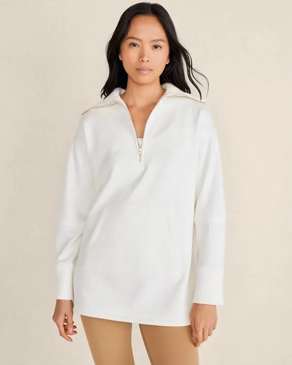 HAVEN WELL WITHIN Cozy Fleece Half-zip Tunic