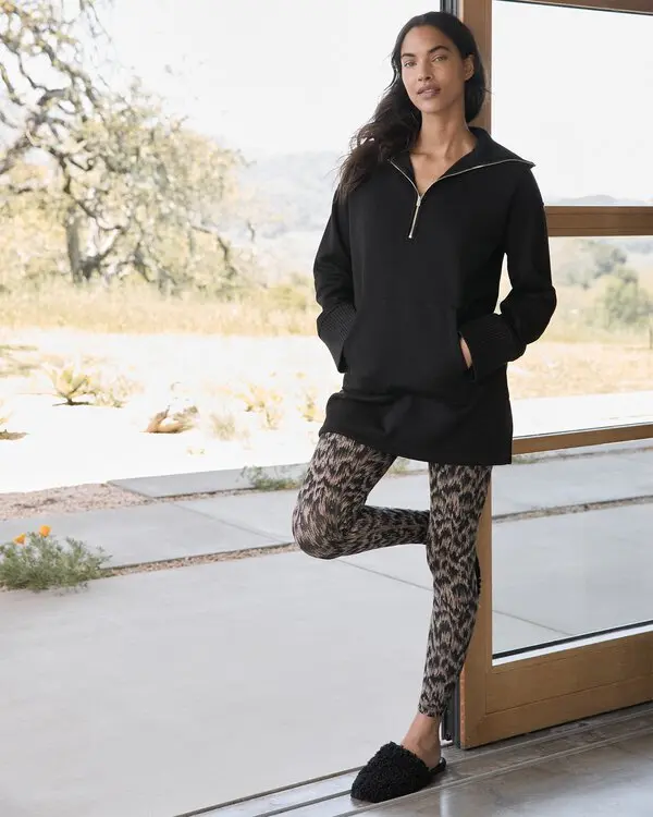 HAVEN WELL WITHIN Cozy Fleece Half-zip Tunic