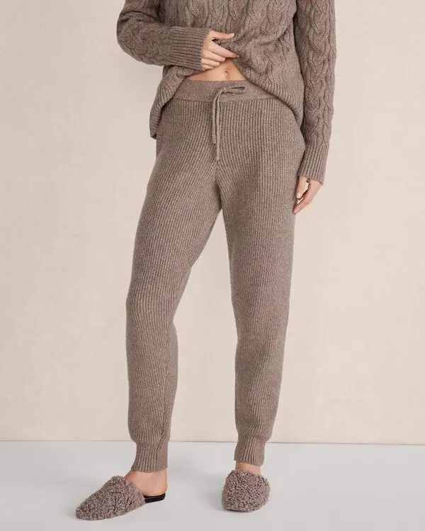 HAVEN WELL WITHIN Organic Cotton Blend Ribbed Joggers - Branch