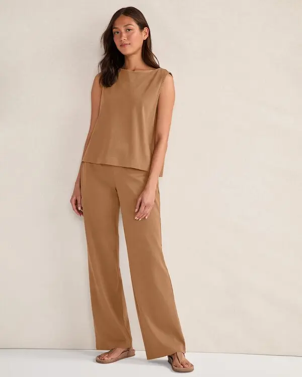 HAVEN WELL WITHIN Organic Cotton Interlock Sleeveless Top